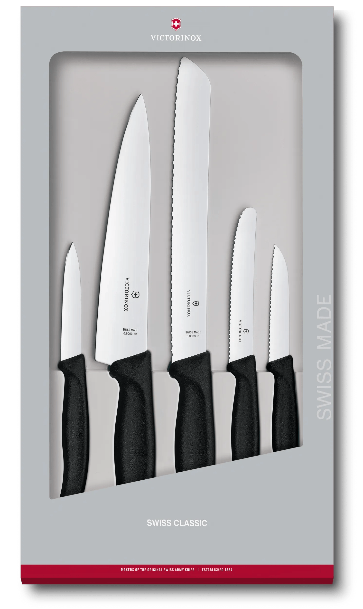 Victorinox Swiss Classic Kitchen Set, 5 Pieces in Black - 6.7133.5G