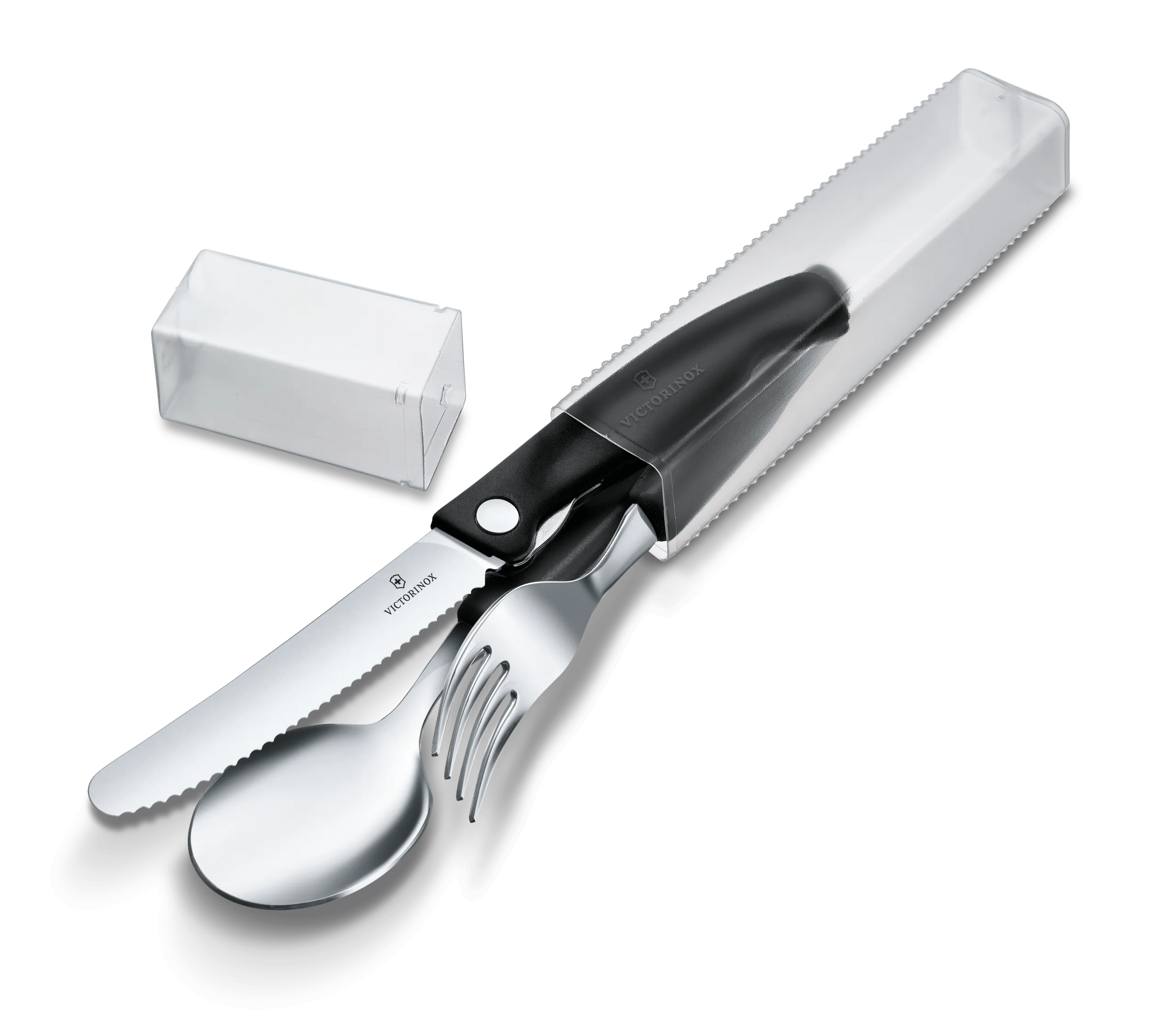 Victorinox Classic Paring Knife, Fork and Spoon Set, 4 in in Black - 6. ...