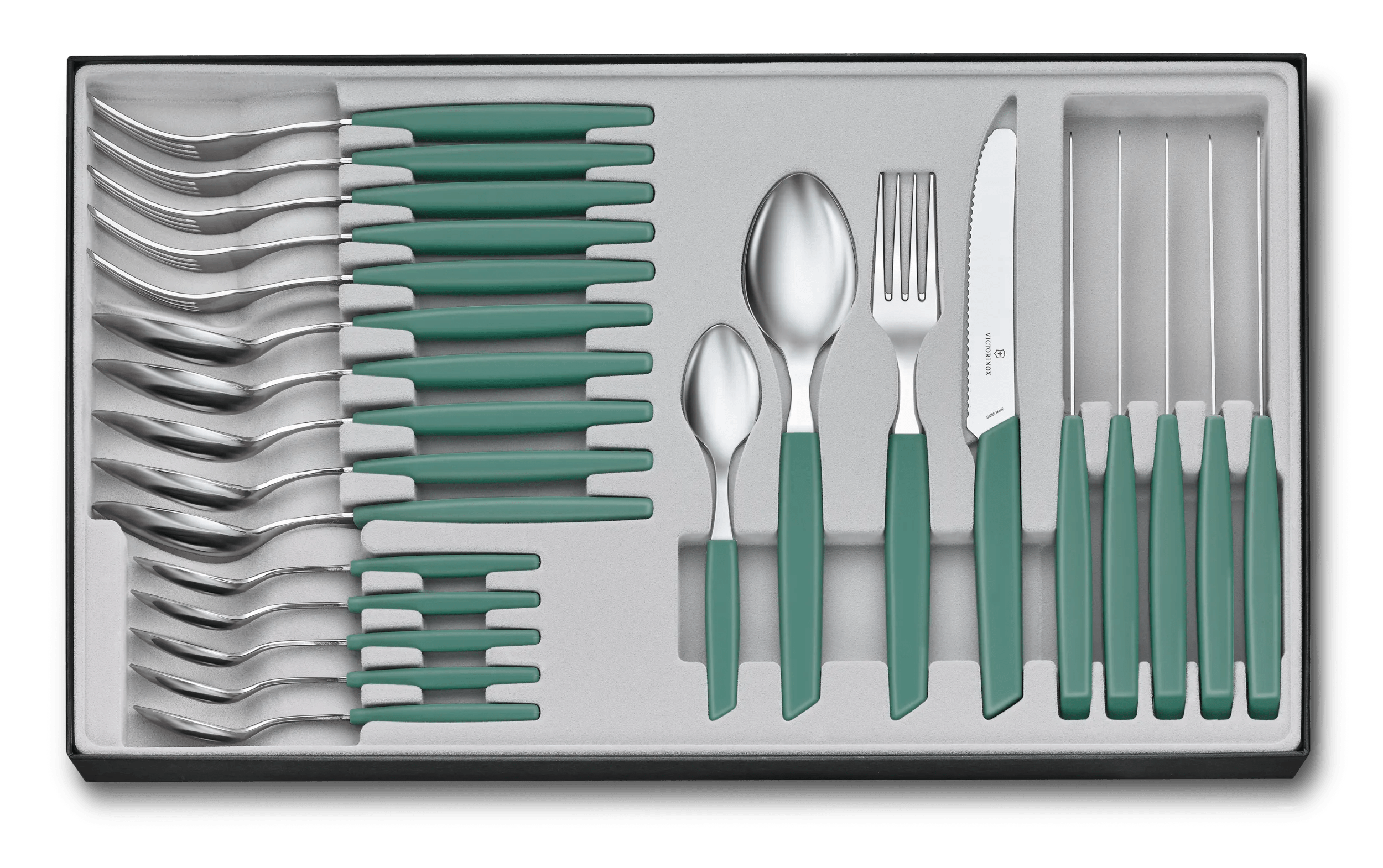 Victorinox Modern Table Set, 24 pieces in sage - 6.9096.11W43.24