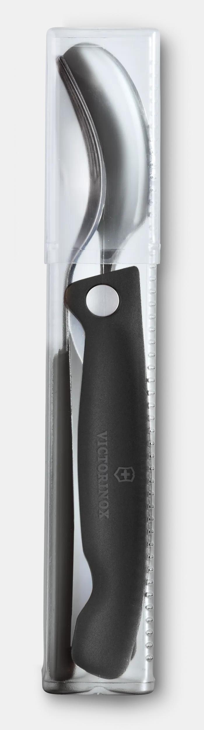 Victorinox Classic Paring Knife, Fork and Spoon Set, 4 in in Black - 6. ...