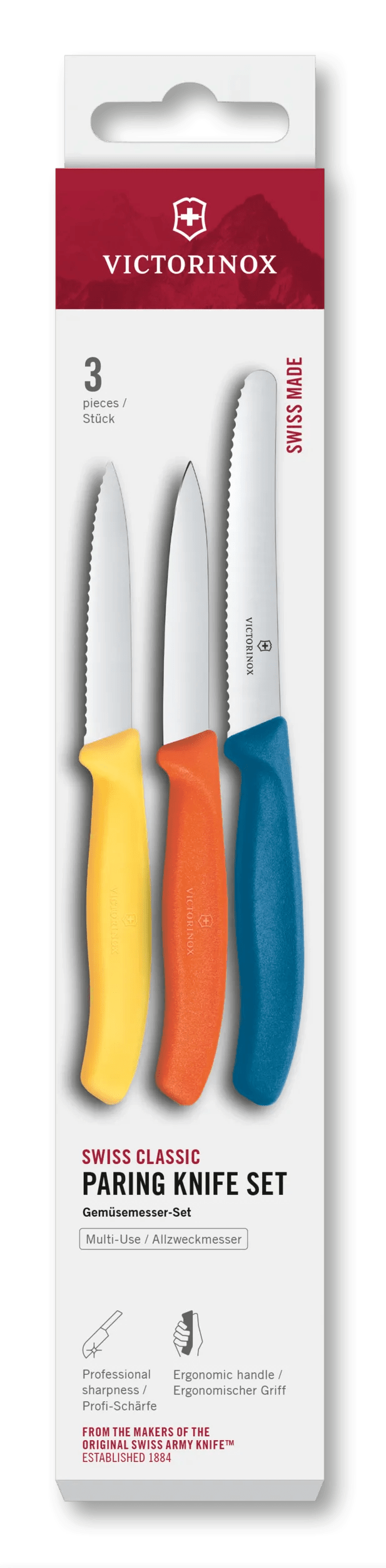 Victorinox Swiss Classic Paring Knife Set, 3 Pieces, 11 cm in ...