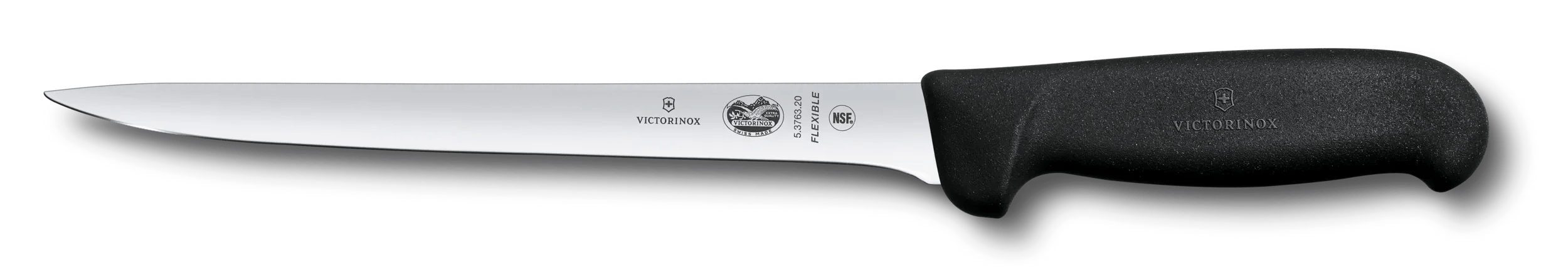 Victorinox Couteau à fileter flexible Fibrox en noir - 5.3763.20